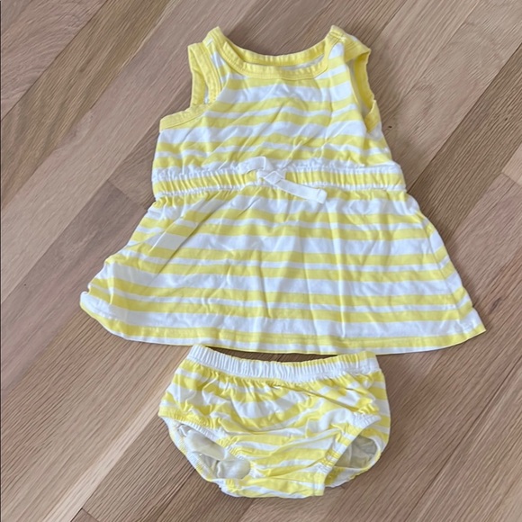 Primary | Dresses | Yellow And White Striped Kids Dress Set | Poshmark